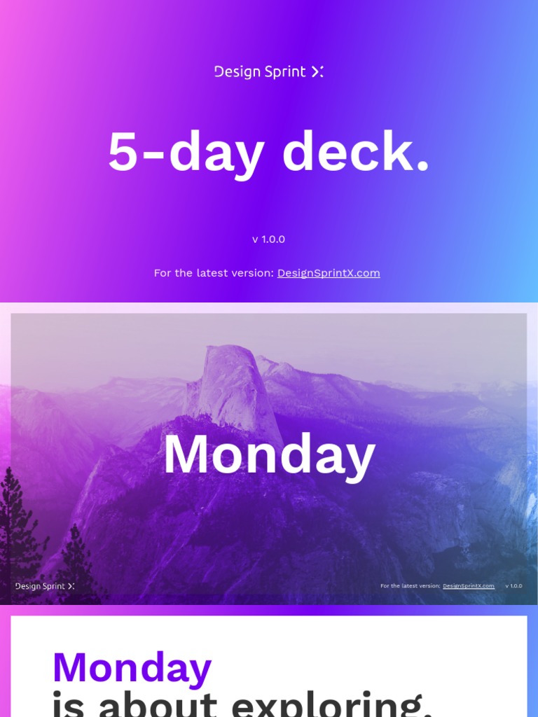 5-Day Deck. Design Sprint X | PDF