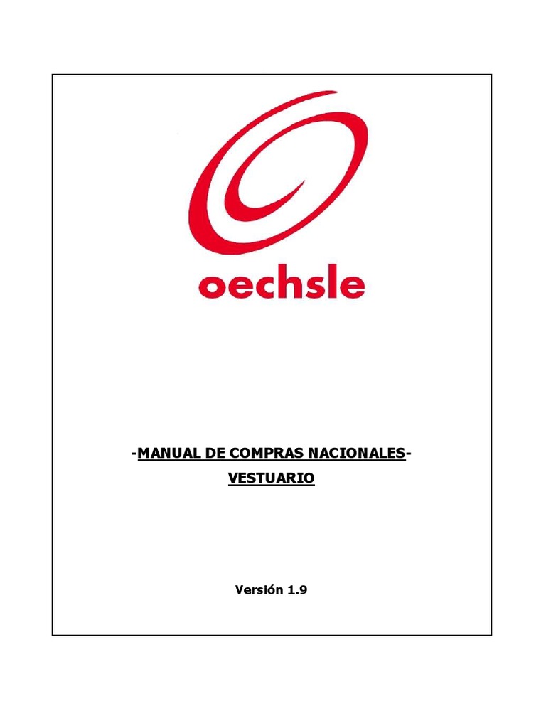 Manual de Compras Oechsle 1.9 | PDF | Microsoft Excel | Factura