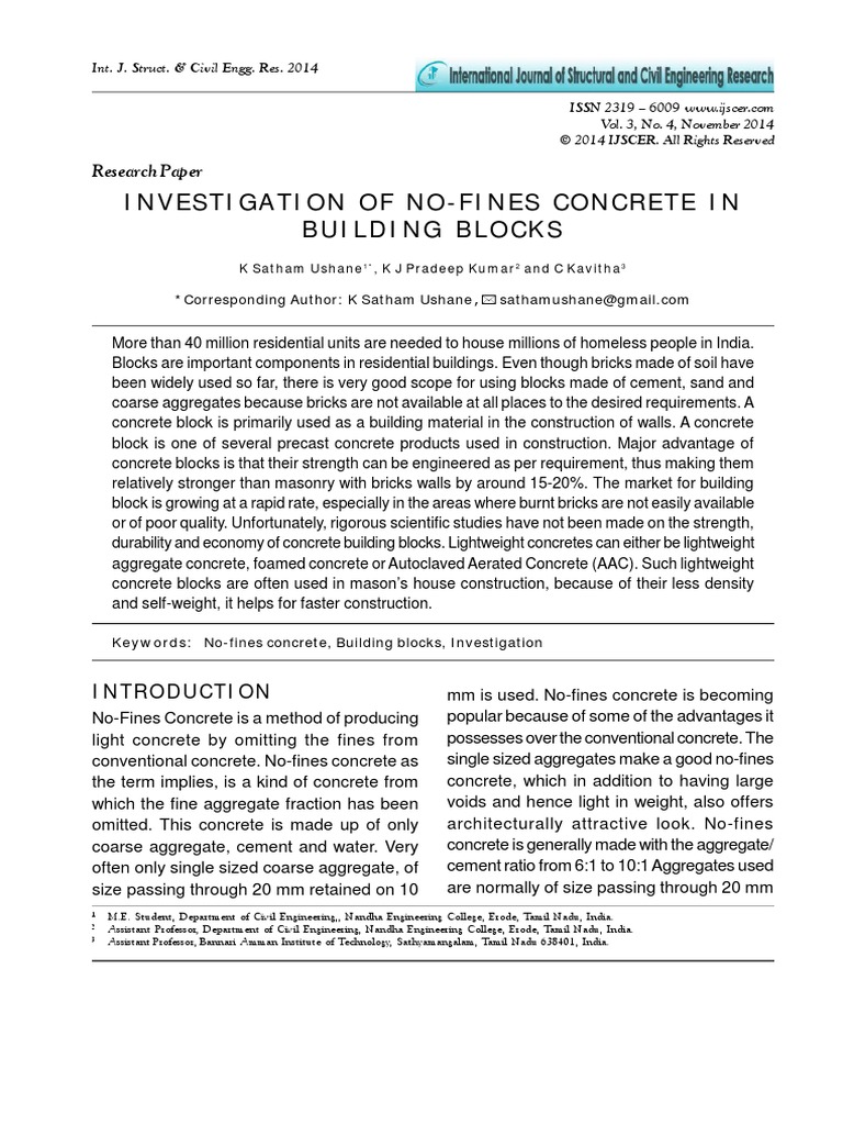 No Fine Mix Design | PDF | Concrete | Cement
