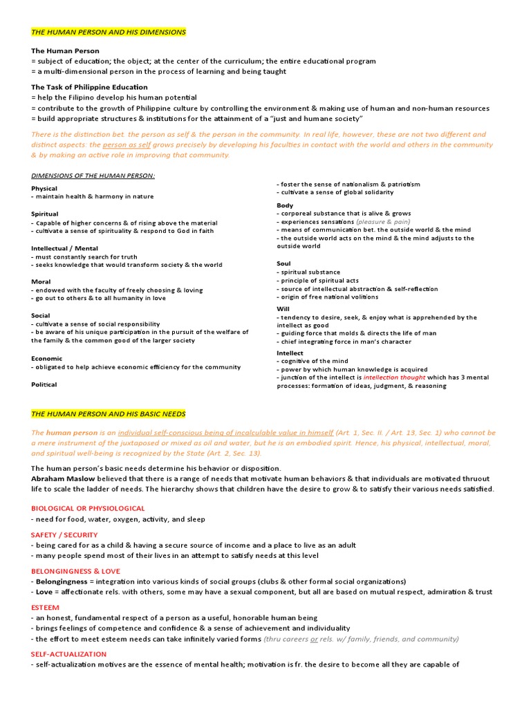 PERSONAL & VALUES DEVELOPMENT - NSTP | PDF | Self Esteem | Mind