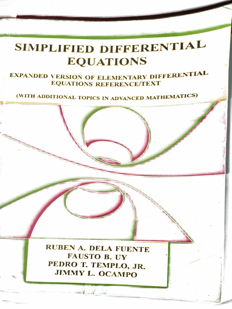Simplified Differential Equations by Dela Fuente Et Al | PDF