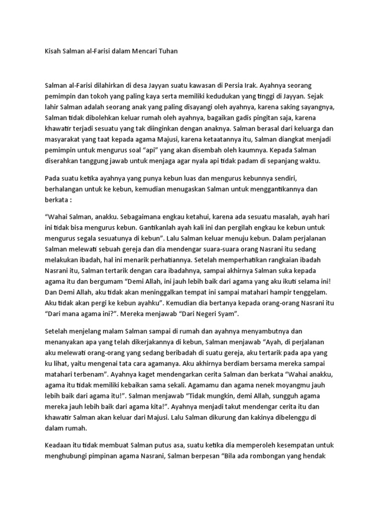 Kisah Salman Alfarizi | PDF