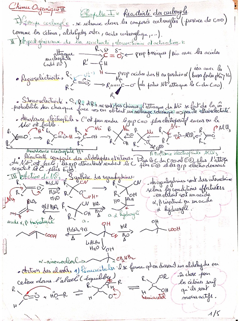 Résumés Chimie Organique L3 | PDF