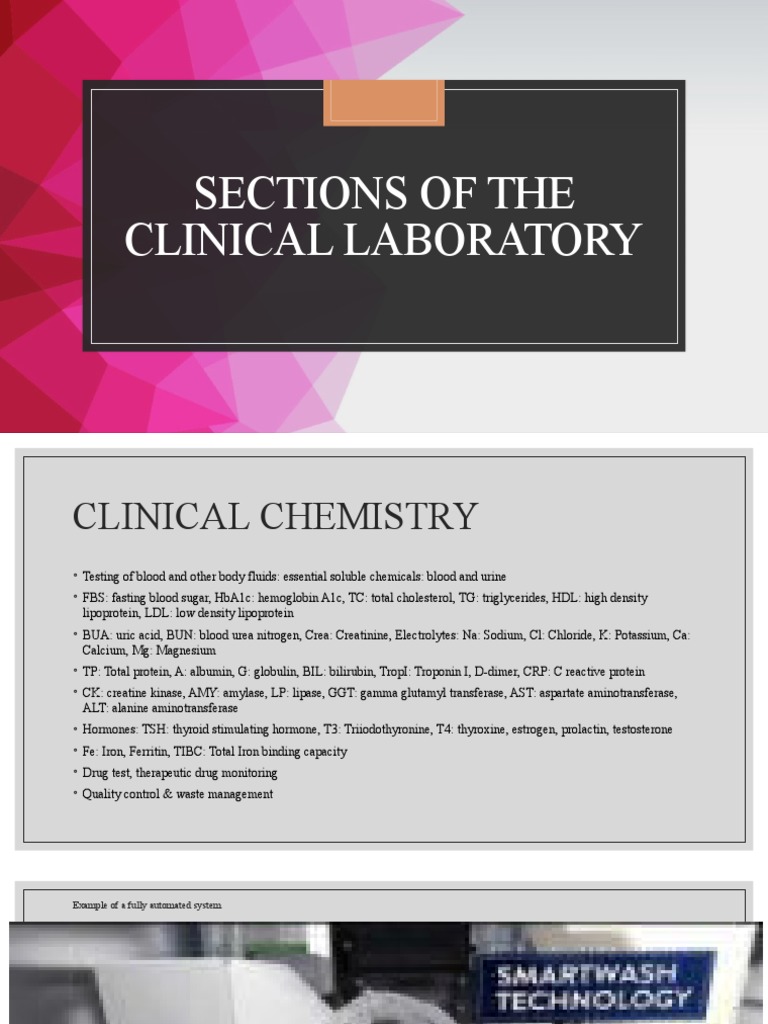 Sections of The Clinical Laboratory | PDF | Histopathology | Blood