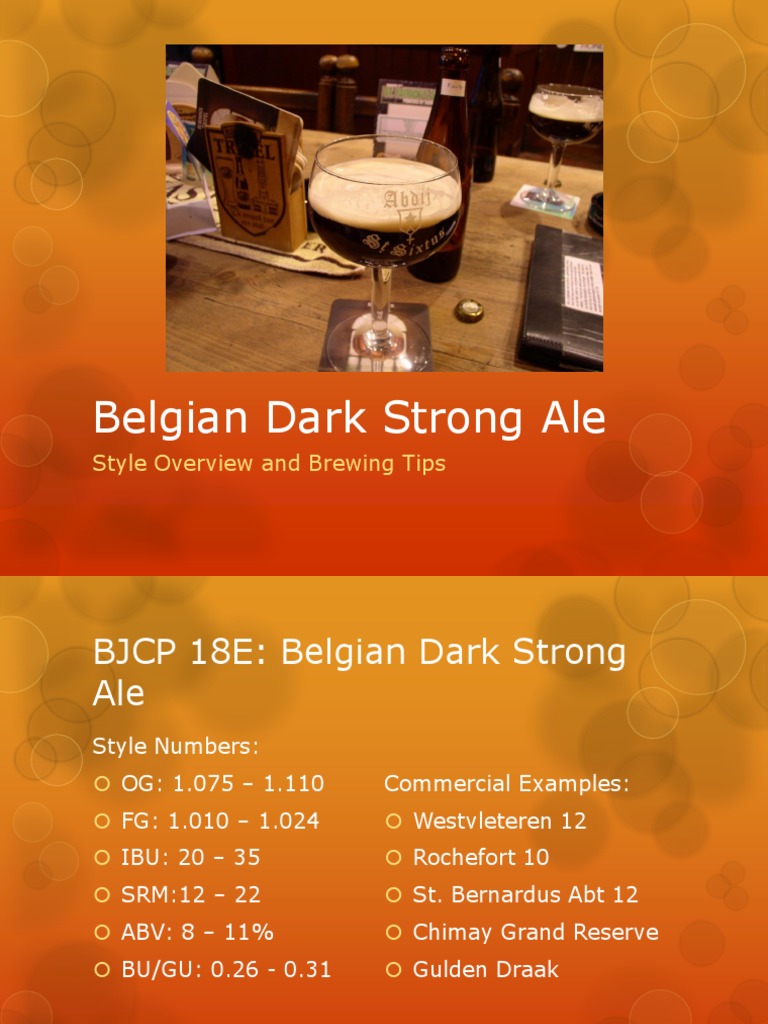 Belgian Dark Strong Ale | PDF | Ale | Beer
