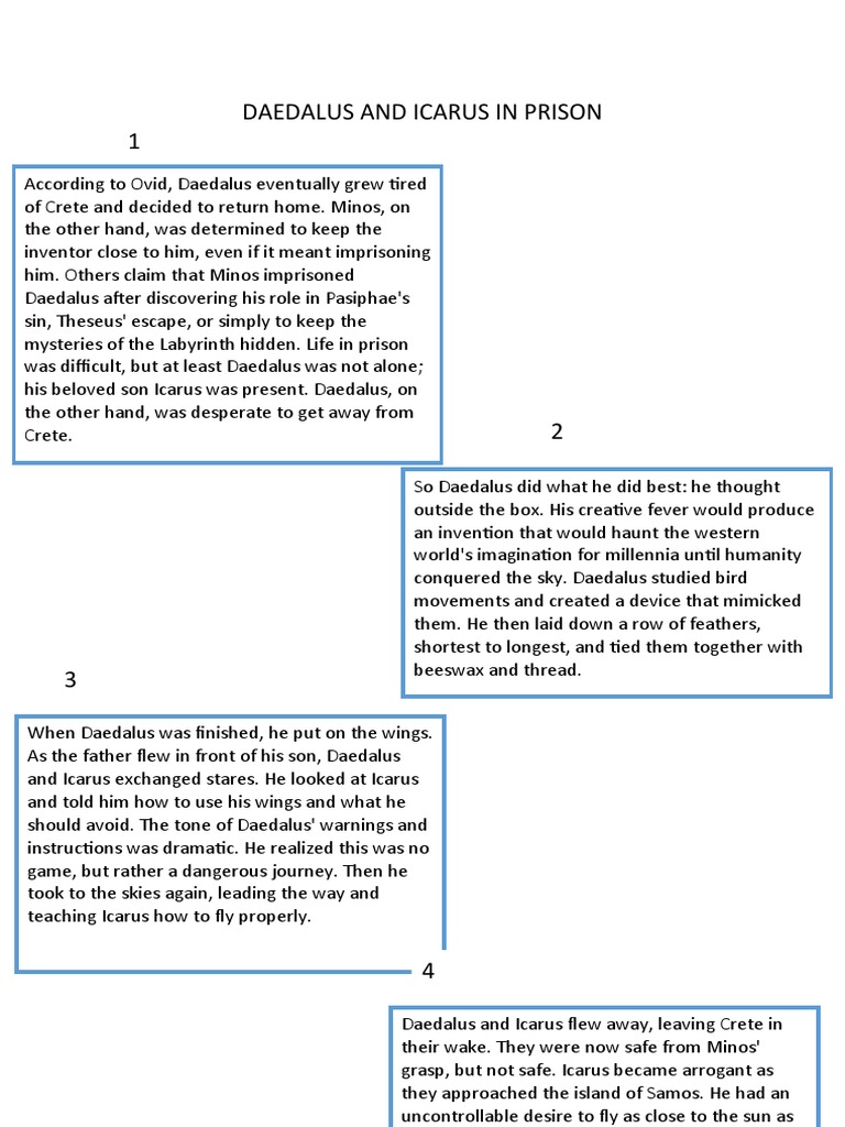 Daedalus and Icarus in Prison Timeline | PDF