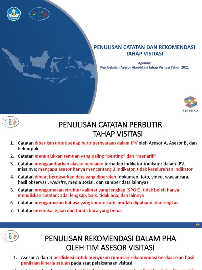 Paparan Penulisan Catatan Dan Rekomendasi Tahap Visitasi-PAA Tahap ...