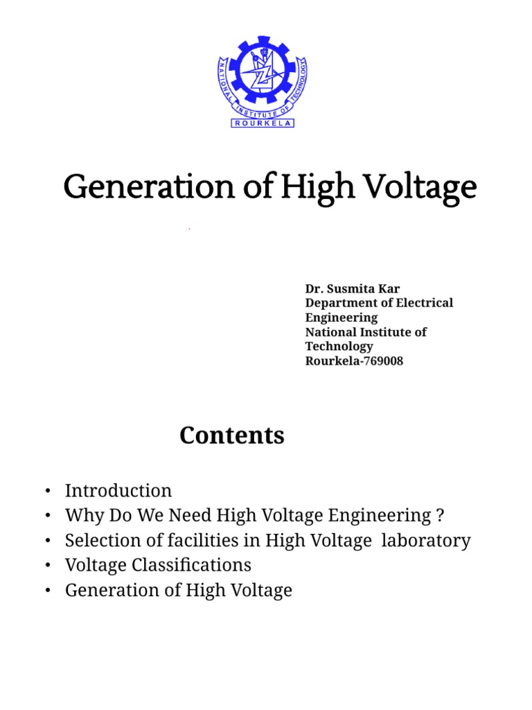 Generation High Voltage1 | PDF | Rectifier | High Voltage Direct Current