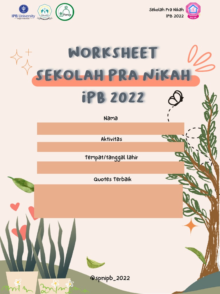 Worksheet SPN Ipb 2022 | PDF | Karier & Perkembangan