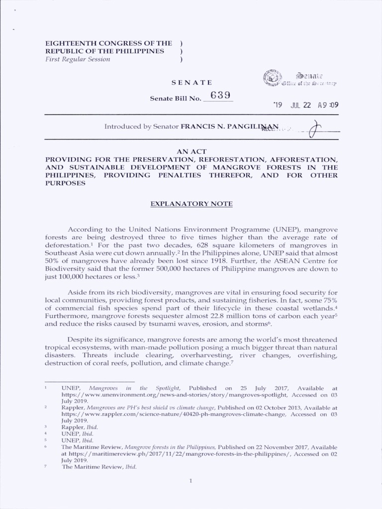 National Mangrove Forest Protection Act | PDF | Law | Technology & Engineering