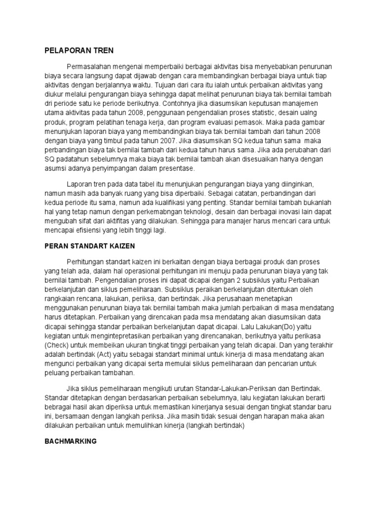 Pelaporan Tren | PDF | Bisnis | Pengelolaan Keuangan & Uang