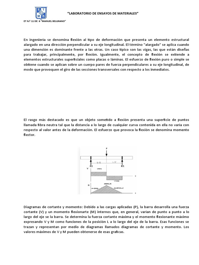 Ejercicios A RESOLVER de Flexion PDF | PDF | Doblar | Viga (Estructura)