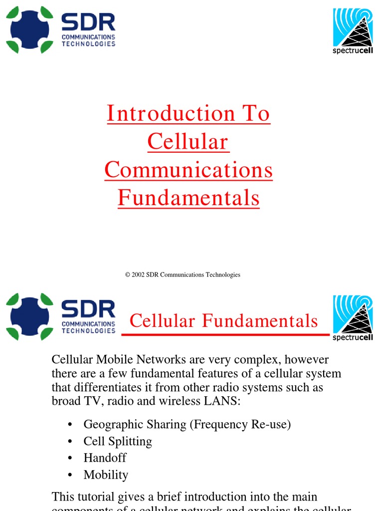 Introduction To Cellular Fundamentals | PDF | Cellular Network ...