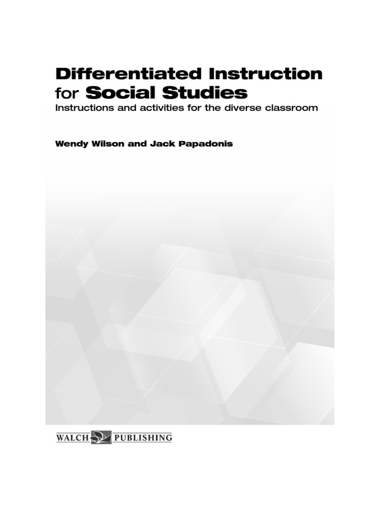 Differentiated Instruction in Social Studies | PDF | Differentiated ...