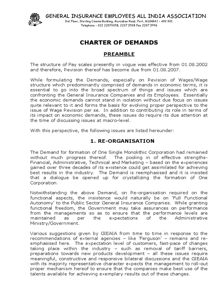 CHARTER | PDF | Pension | Welfare