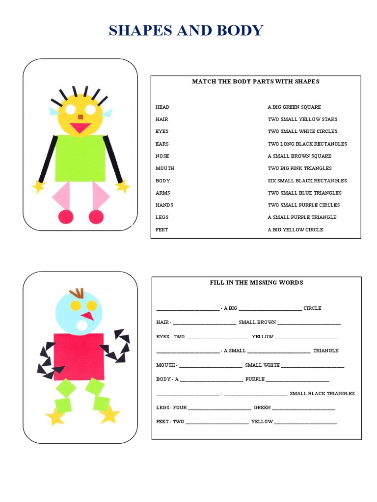Baody Shapes | PDF | Yellow | Rectangle