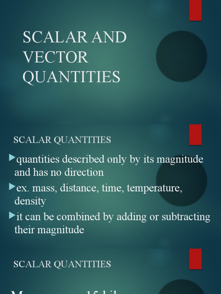 q1 m2 Scalar and Vector Quantities | PDF