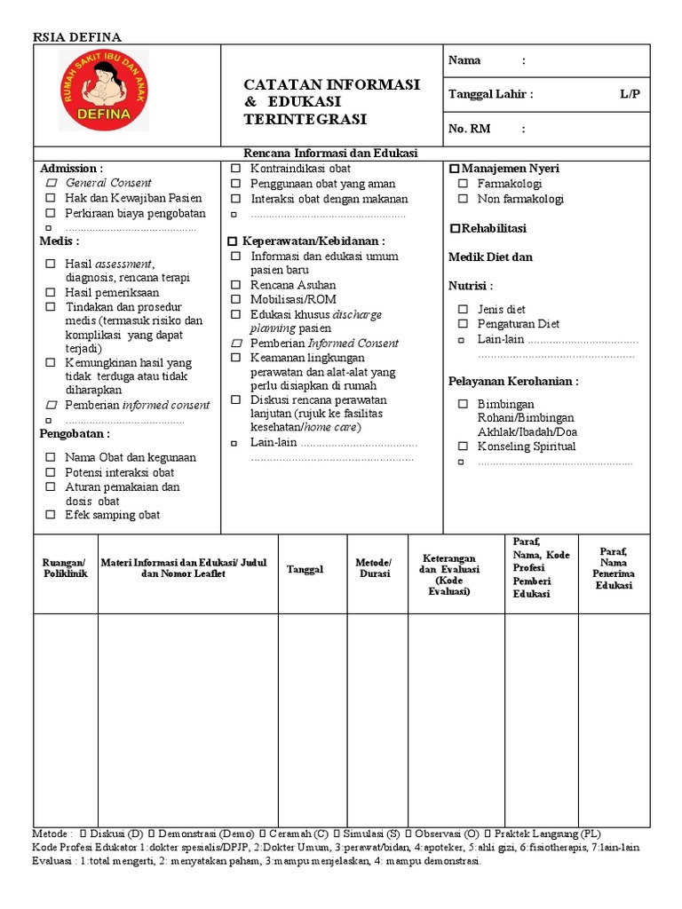 Catatan Edukasi Rawat Jalan | PDF