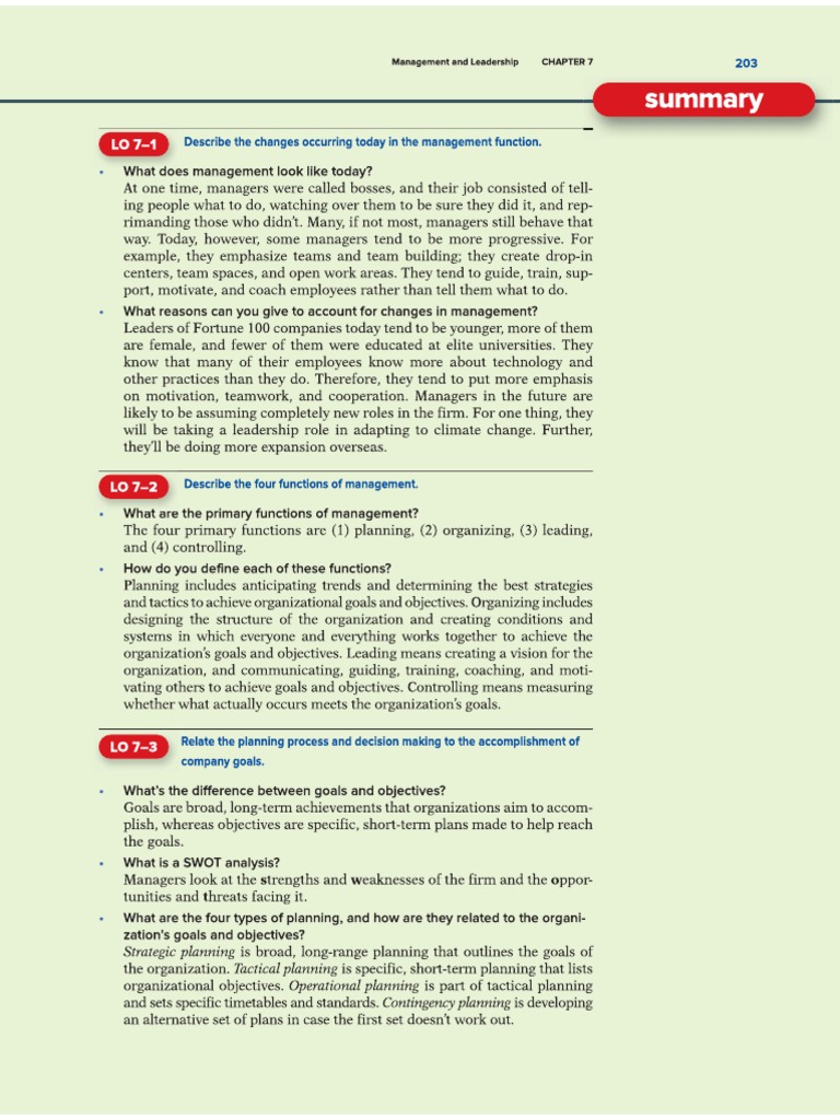 Chapter 7 Summary | PDF