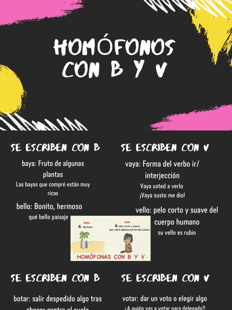 Homófonos Con B y V | PDF