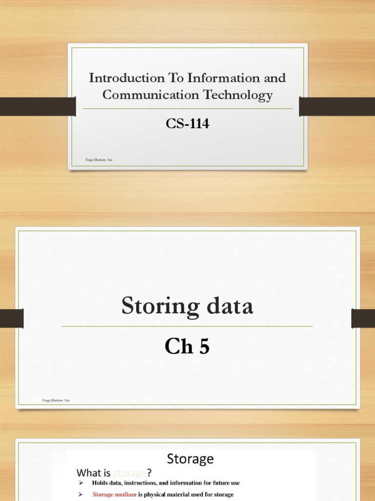 Ict Lect 4 Storing Data | PDF | Career & Growth | Computers
