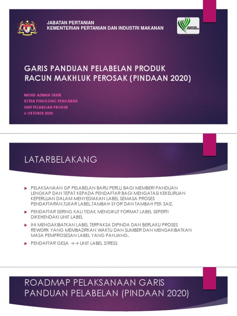 4 Guidelines On Labelling For Pesticide Products (Ammendment 2020) | PDF