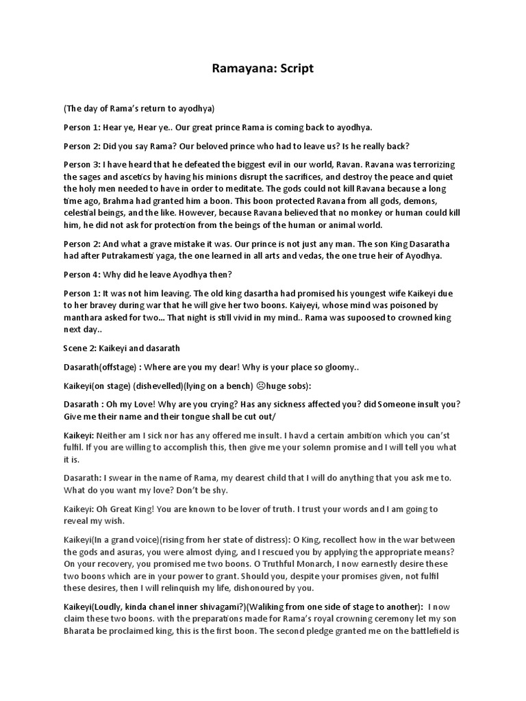 Ram Leela | PDF | Rama | Sita