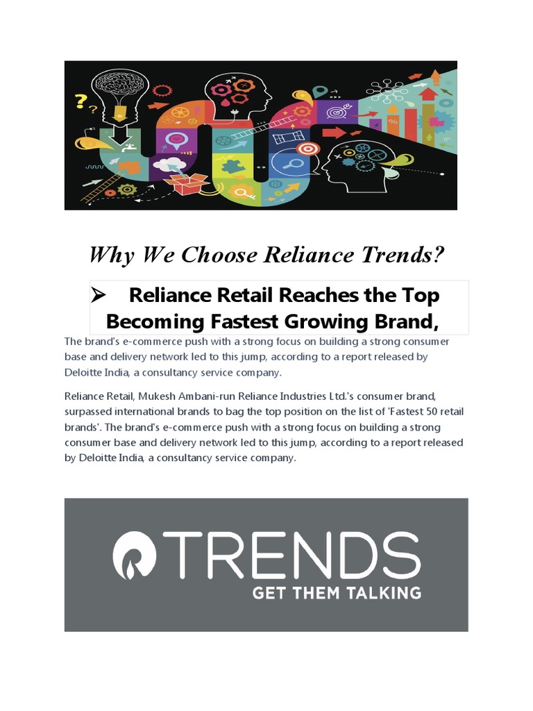 Reliance Trends: India's Fastest Growing Retail Brand | PDF | Retail ...