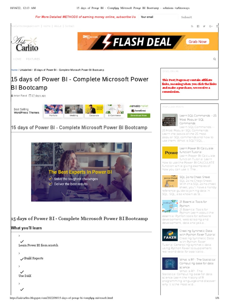 15 Days of Power BI - Complete Microsoft Power BI Bootcamp | Download Free PDF | Information ...