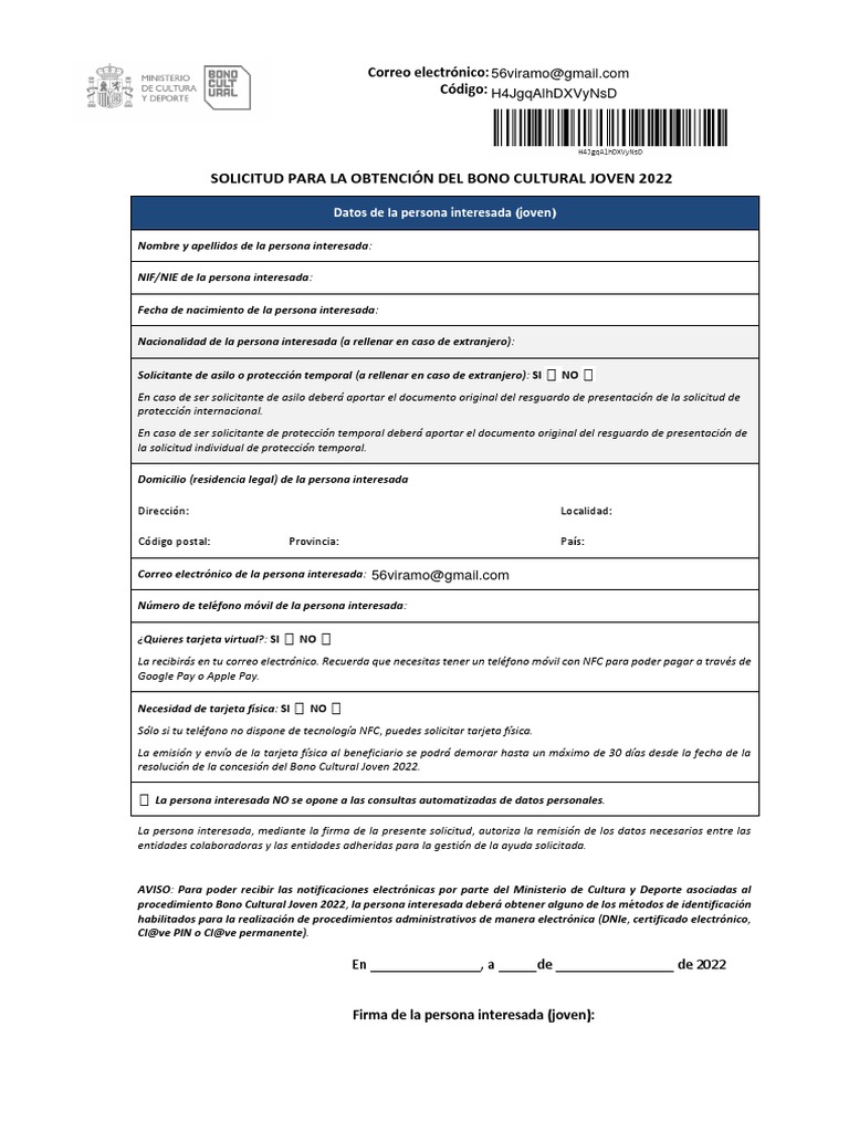 Formulario Solicitud | PDF | Teléfonos móviles