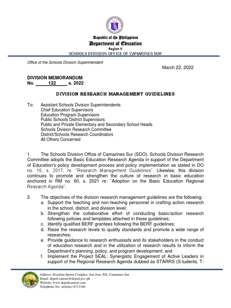 Memo On Division RMG With Enclosures Edited | Download Free PDF ...