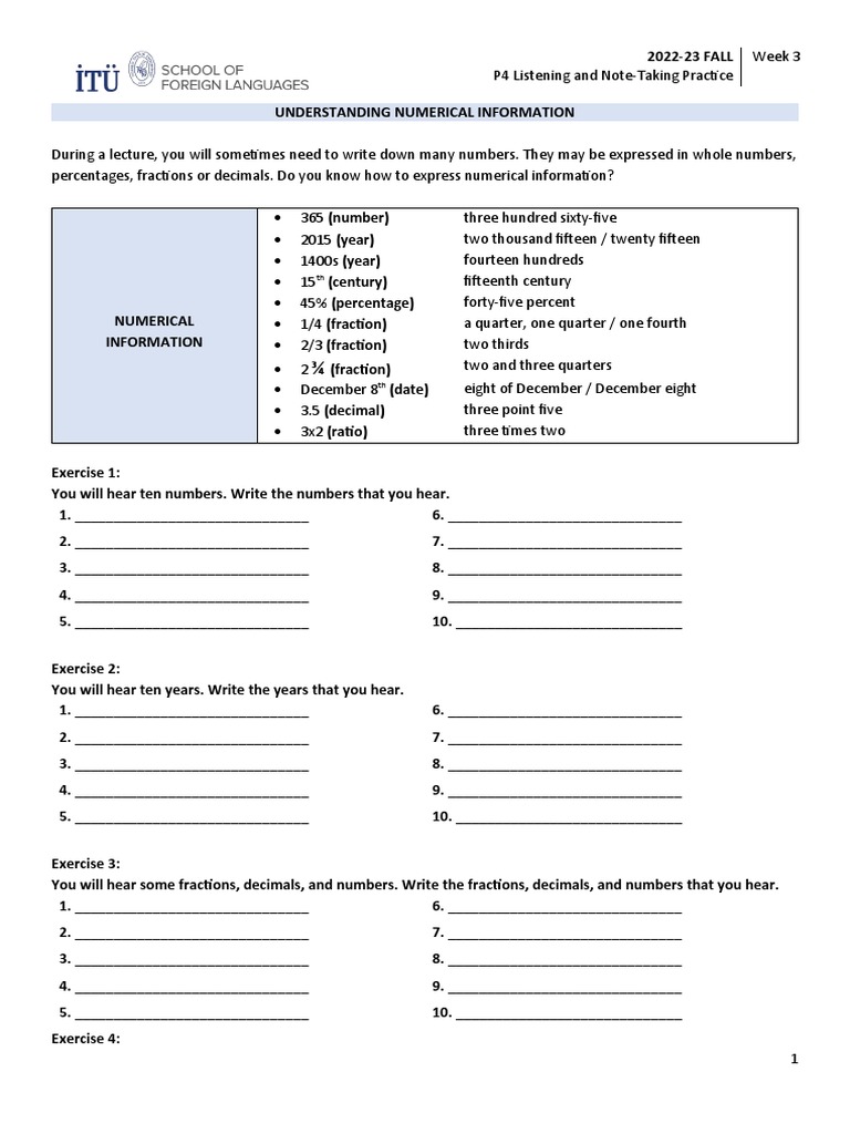 P4 Listening Comprehension Exercises | PDF | Career & Growth