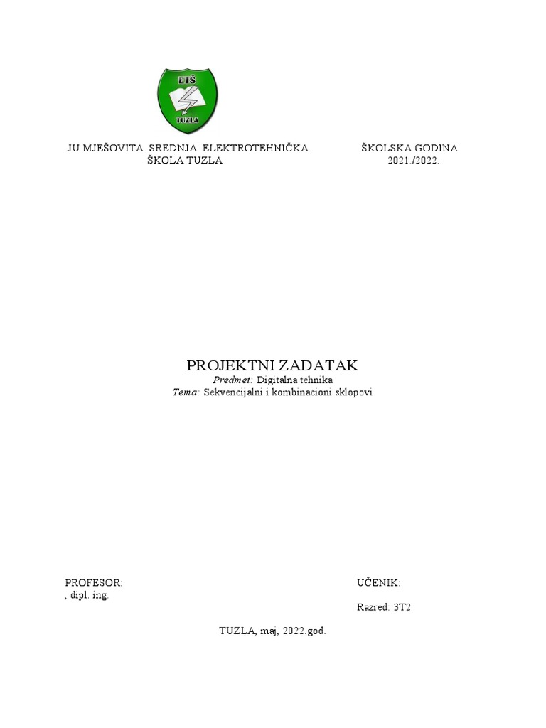 Projektni Zadatak | PDF