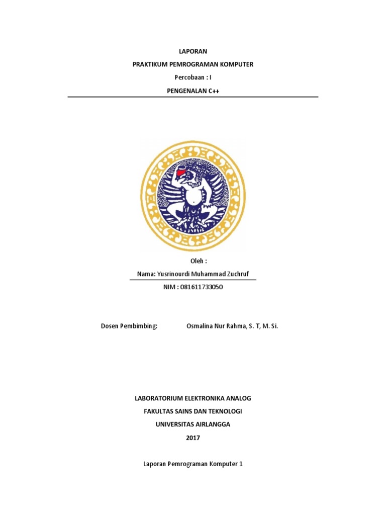 Laporan Pemrograman Komputer 1 | PDF