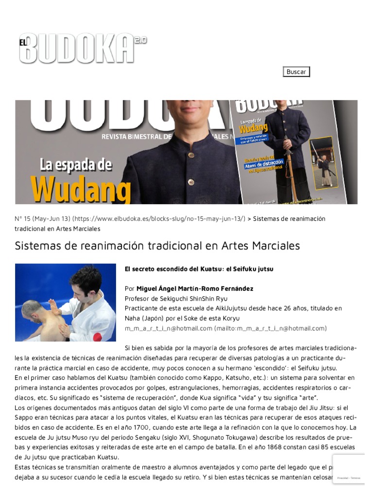 Sistemas de Reanimación Tradicional en Artes Marciales - El Budoka 2.0 ...