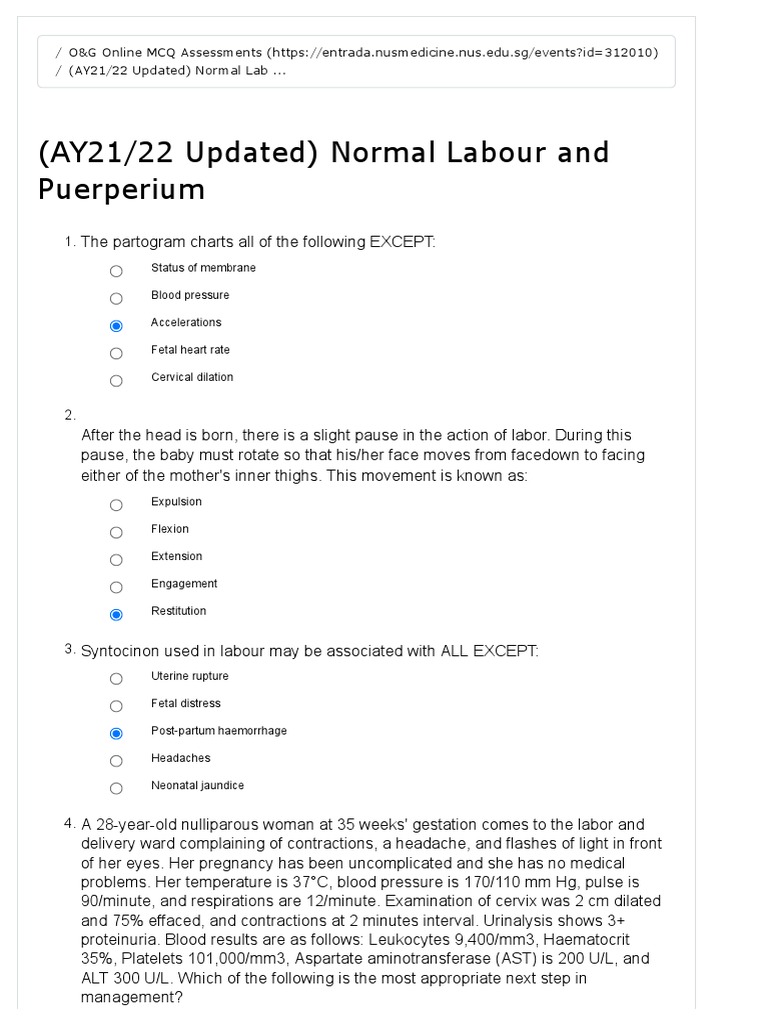 Normal Labour and Puerperium | PDF | Childbirth | Fetus