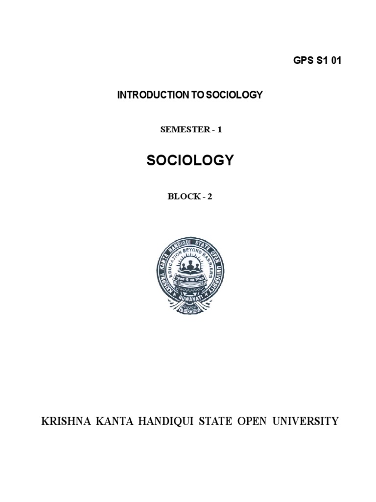 Introduction to Sociology: Block 2 Overview | PDF | Socialization ...