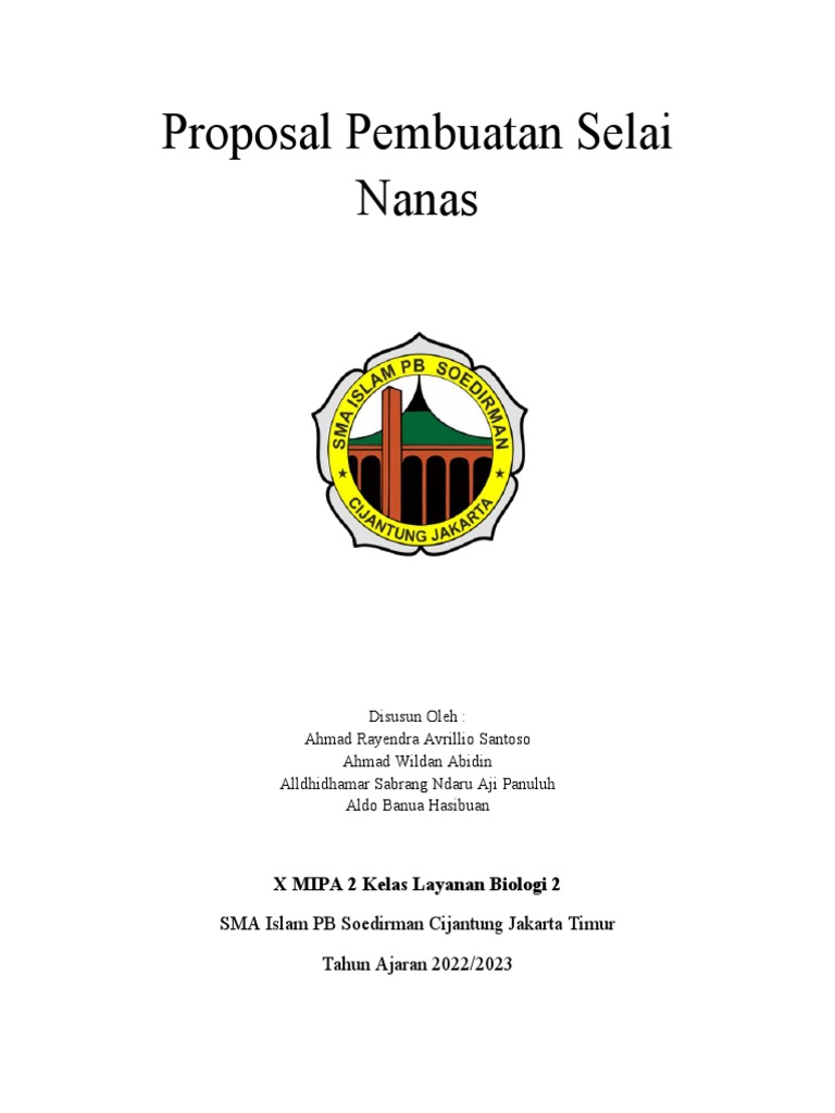 Proposal Pembuatan Selai Nanas-1 | PDF