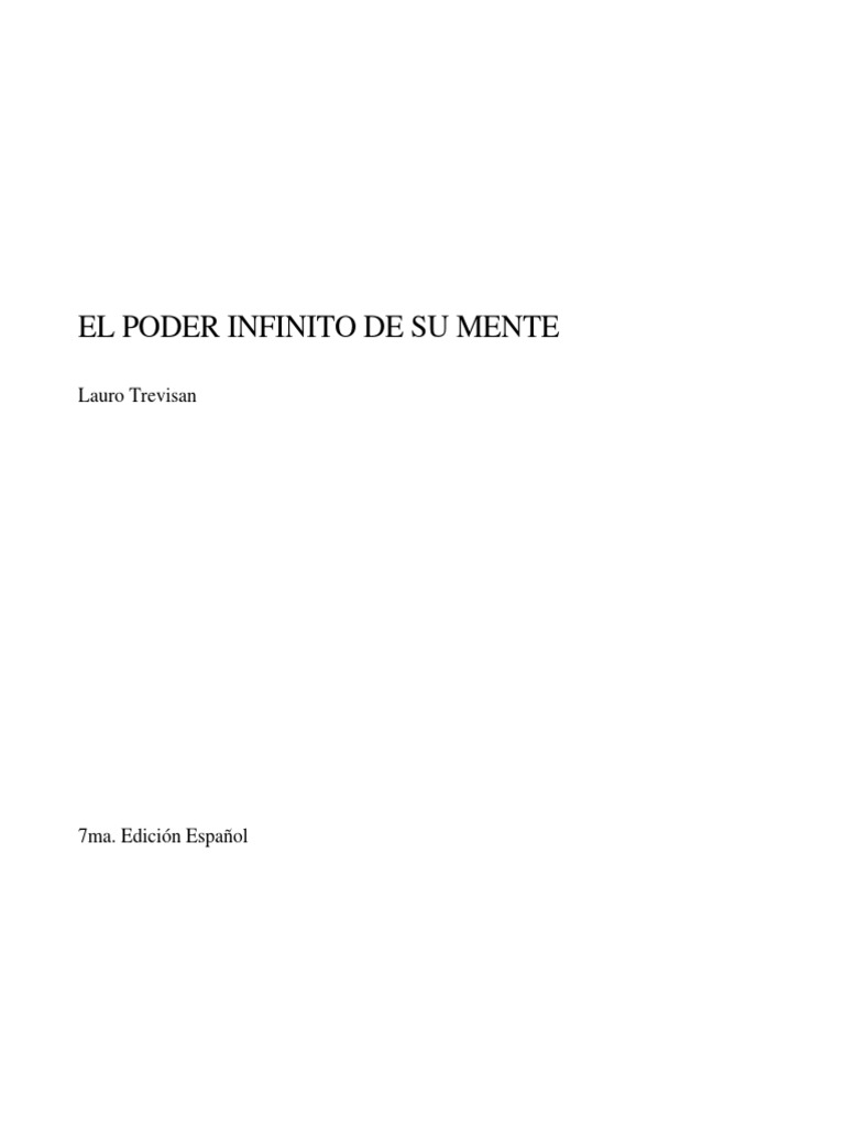El Poder Infinito de Su Mente | PDF | Mente | Pensamiento