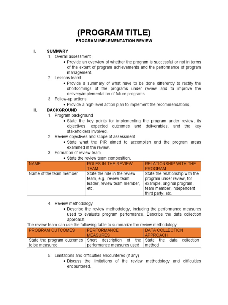 Program Implementation Review | PDF | Attitude (Psychology) | Swot Analysis