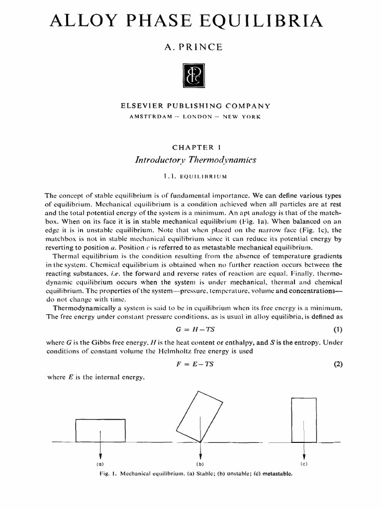 Prince A. - Alloy Phase Equilibria | PDF