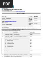 Sample Packers Movers Bill Format | PDF