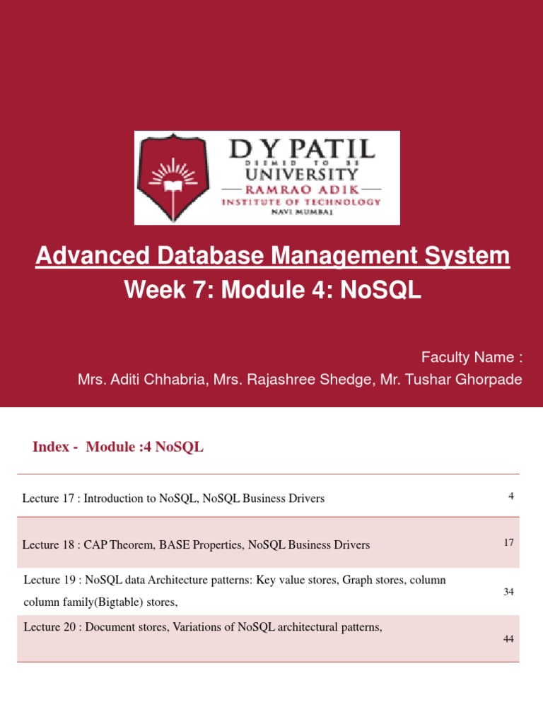 On Introdution To Nosql Pdf No Sql Relational Database
