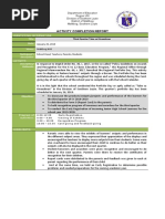 Accomplishment Completion Report (ACR) | PDF | Behavior Modification | Learning