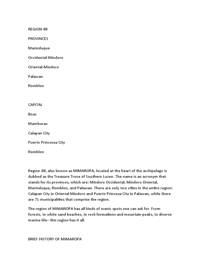 Region 4B | PDF | Social Science