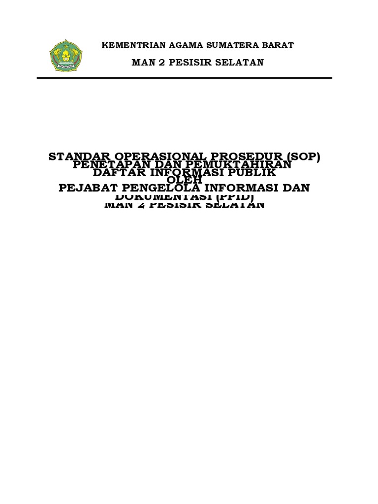 17d. Sop Penetapan Dan Pemutakhiran Dip | PDF