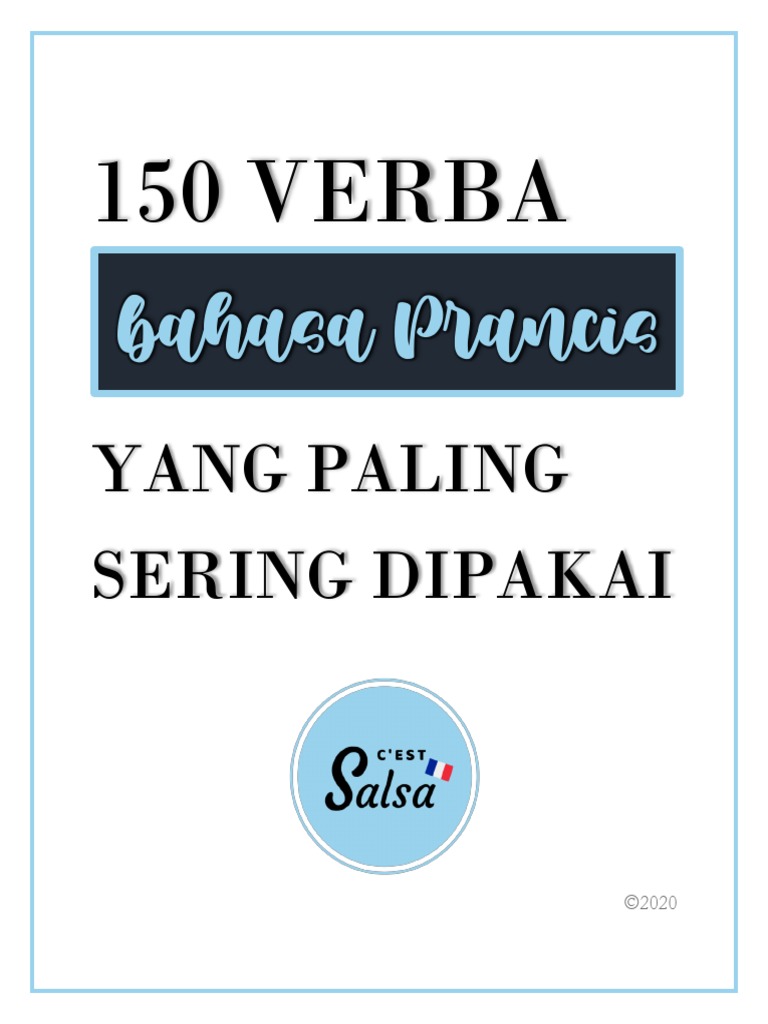 150 Verba Bahasa Prancis Yang Paling Sering Dipakai | PDF