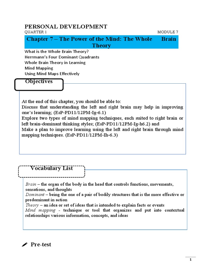 Perdev Q1 M7 | PDF | Mind | Idea