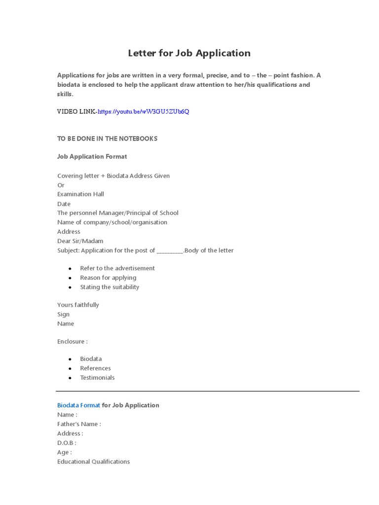 Xii-Job Application | PDF