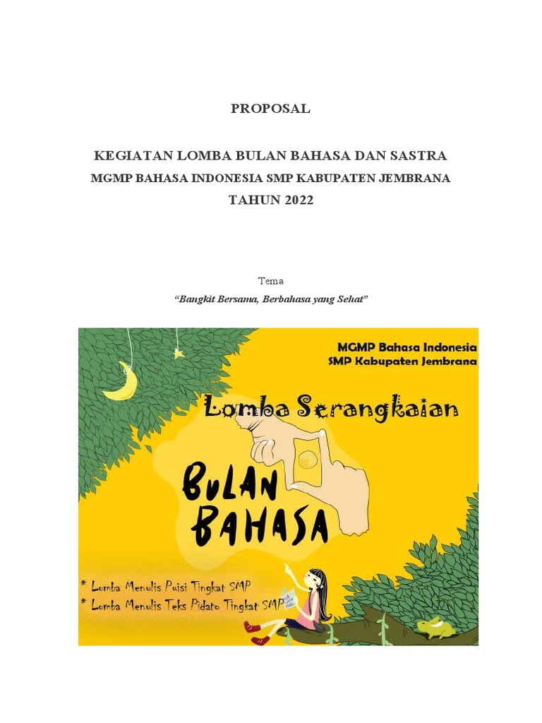Proposal Bulan Bahasa | PDF